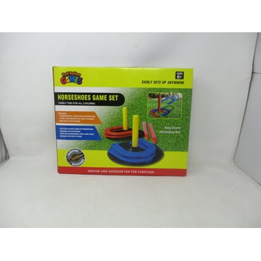 2-in-1 Horseshoe and Ring Toss – Outdoor Combo Two-Player Skill Game ...