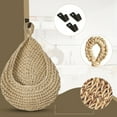 Boho Jute Kitchen Hanging Baskets - Wall Mounted Storage for Vegetables ...