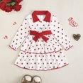 LYHaoo Stylish Girls Knit Dress Long Sleeve Sweetheart Print Two Piece ...