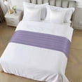 Bed Runner Lavender Purple Stripes Grain Bedding Scarves Soft ...
