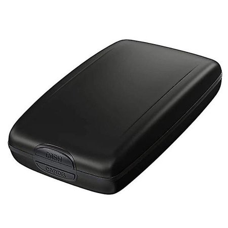 Rfid Magnetic Bank Card Box Aluminum Metal Card Holder Wallet Black ...