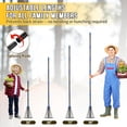 Adjustable Leaf Rake, Heavy Duty Metal Rake for Leaves, Long Handle 30 ...