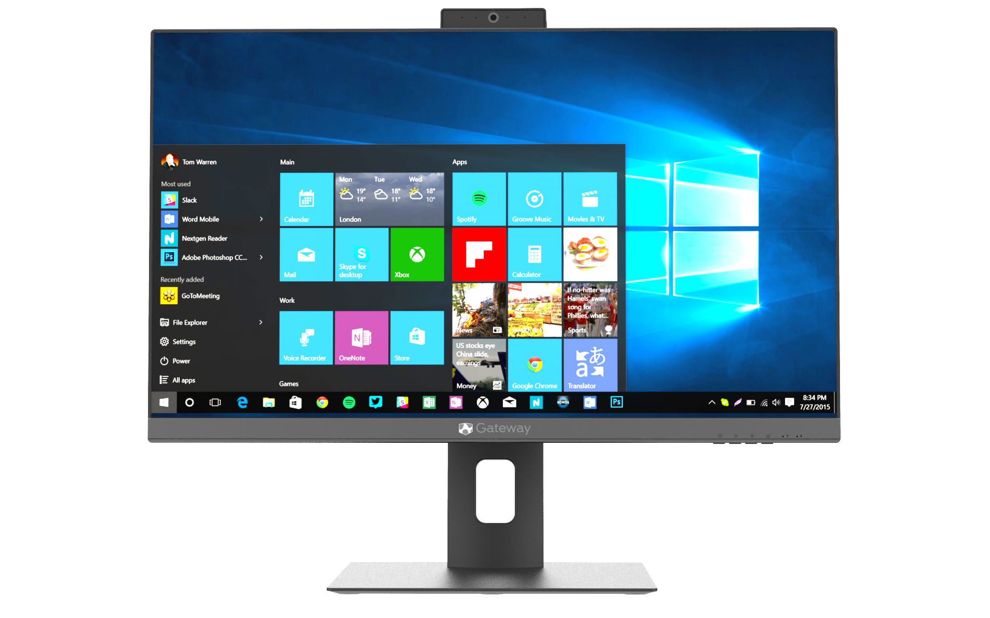 Gateway 23.8" All-in-one Desktop, Fully Adjustable Stand, FHD, Intel ...