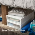 Free Shipping Iris Usa Stackable Underbed Storage Units 4 Pack 27 5qt