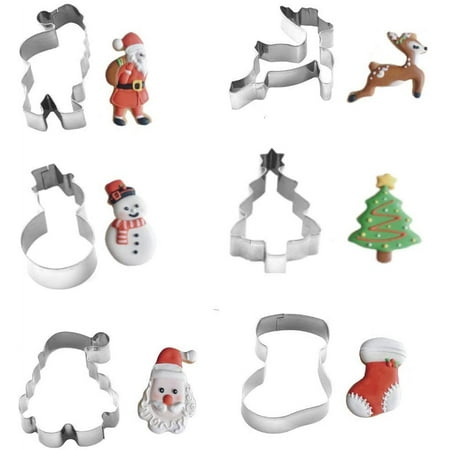 Large Christmas Cookie Cutter Set - 6 Piece - Stainless Steel - Walmart.ca