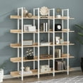 Euroco 5 Tier Bookcase Home Office Open Bookshelf, Vintage Industrial ...