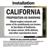 (2 Pack) California Proposition 65 Warning Decal - Diesel Exhaust OSHA ...