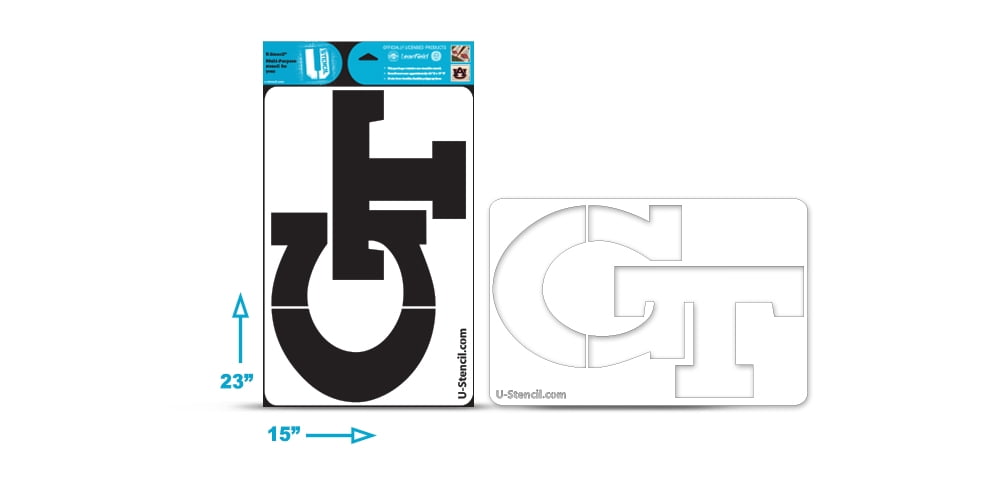 NCAA Georgia Tech Yellow Jackets Collegiate 'GT' Multi-Purpose Stencil ...