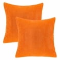 "Phantoscope Set of 2, Corduroy Striped Velvet Throw Pillow Cushion, 18 ...