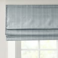 Madison Park Basketweave Room Darkening Cordless Roman Shade in Blue ...