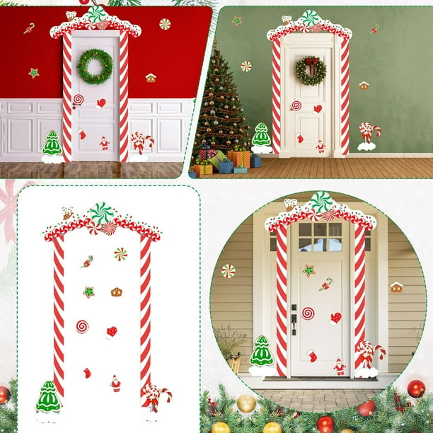 Aligament Stickers Christmas Candy Door Frame Stickers Festive Party ...