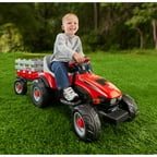 Peg Perego Case IH Magnum Tractor and Trailer 12-Volt Battery-Powered ...