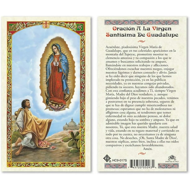 Oracion a La Virgen de Guadalupe Juan Diego Laminated Prayer Cards ...