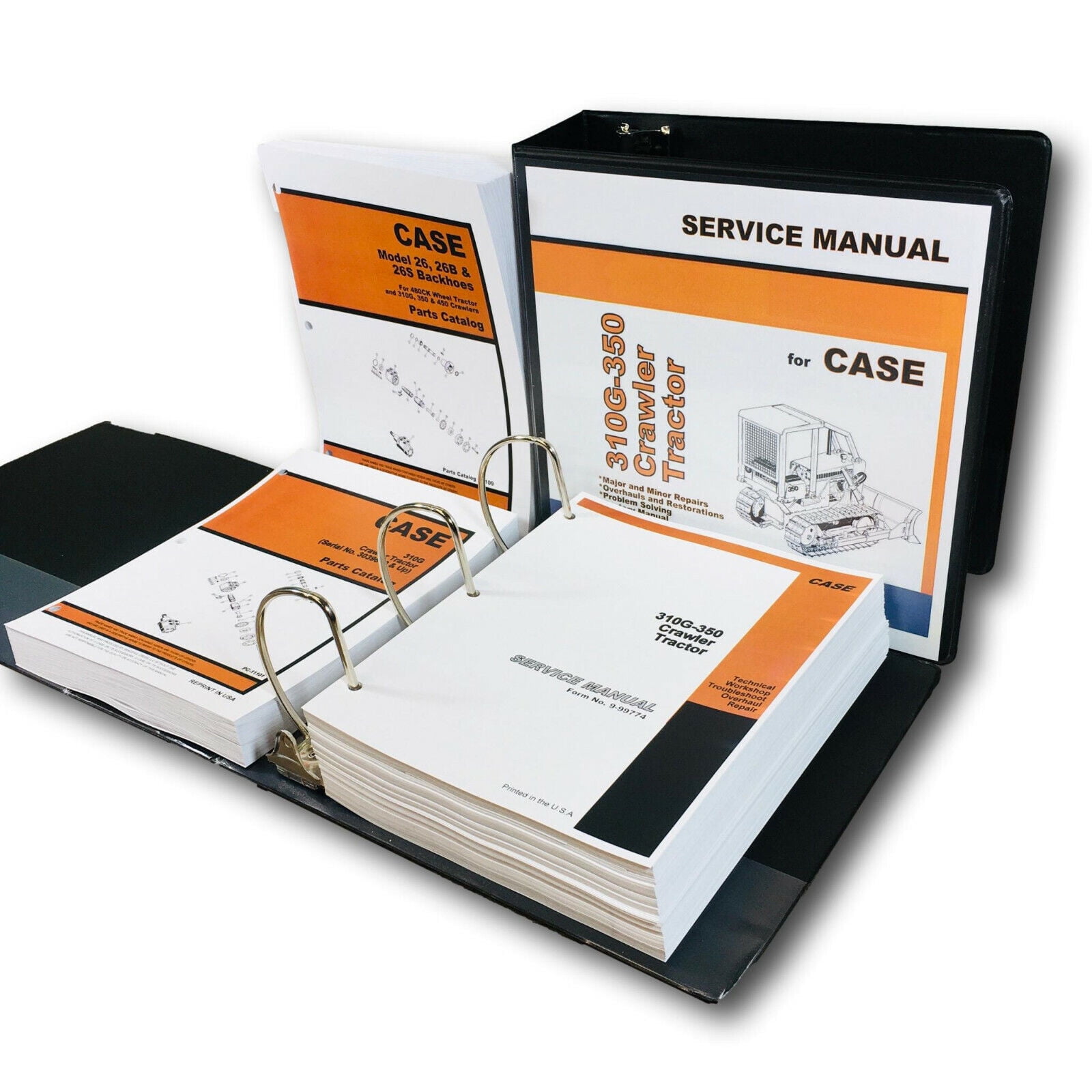 CASE 310G CRAWLER TRACTOR LOADER DOZER w/ 26 BACKHOE SERVICE REPAIR ...