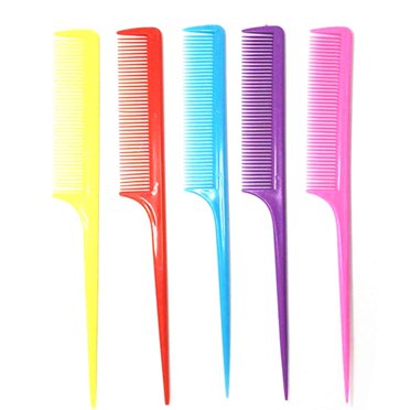 6PCS Pure Color Hair Comb Salon Brush Styling Hairdressing Rat Tail ...