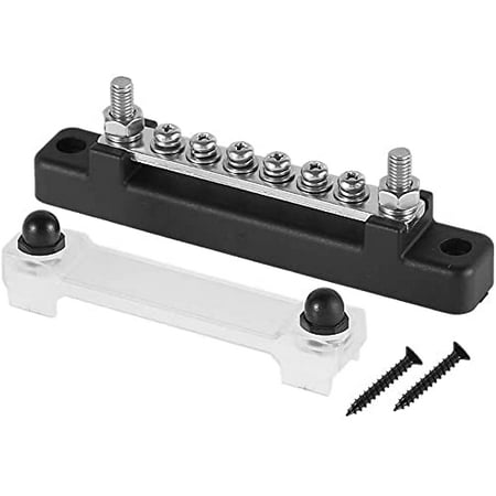 WADY 6 Terminal Bus Bar Kit - 150A BusBar , 6 Post Power Distribution ...