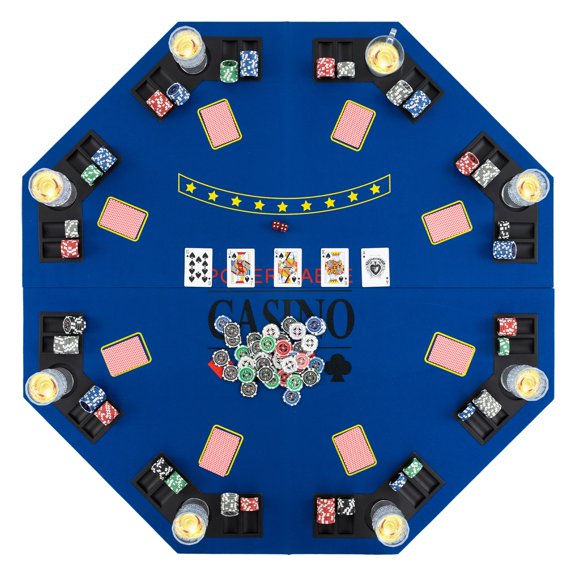 70" x 35" Portable Professional Casino Texas Hold'em Poker Tabletop ...