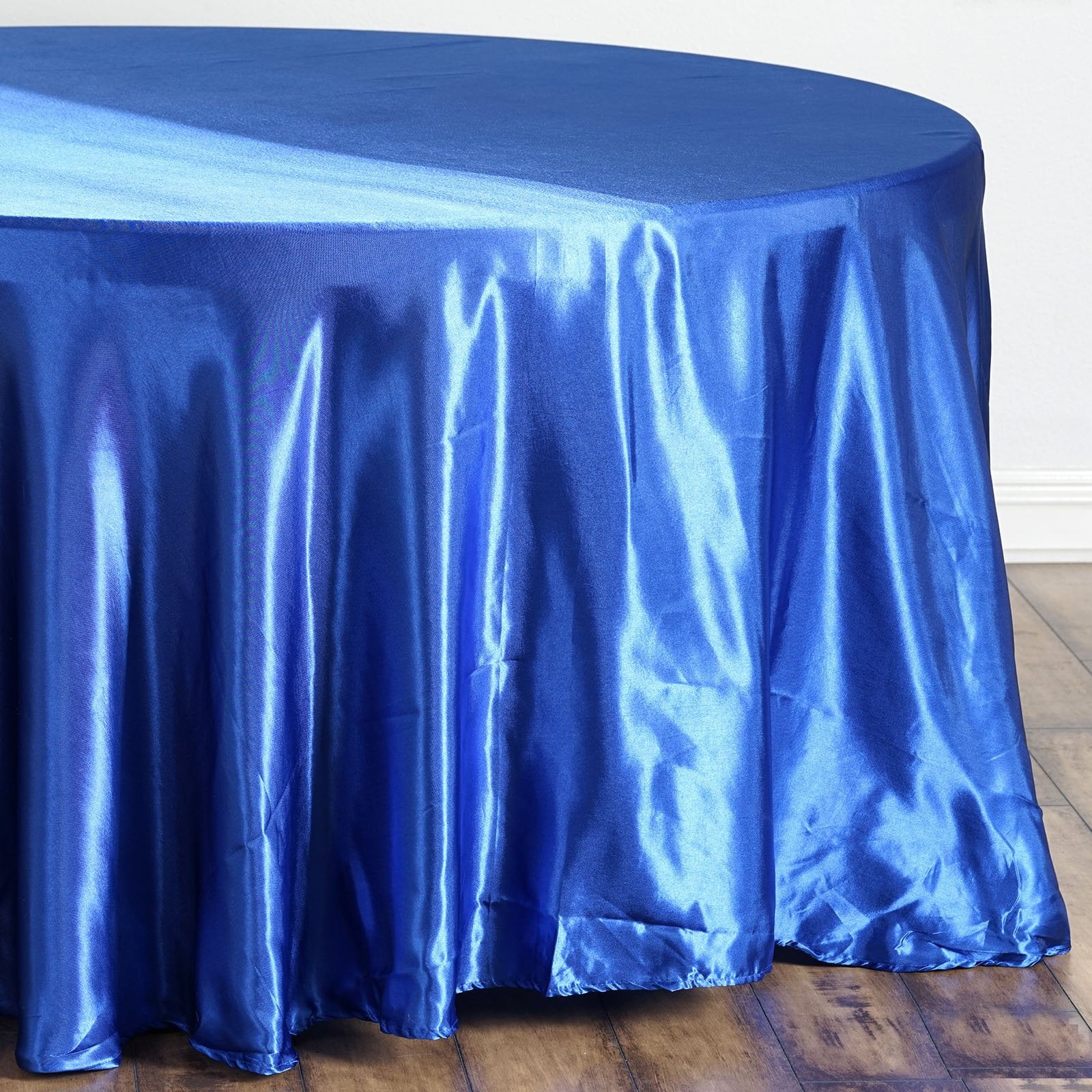 Efavormart 108" ROYAL BLUE Wholesale Linens SATIN Round Tablecloth for ...