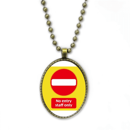 Logo No Entry Stuff Only Art Deco Fashion Necklace Vintage Chain Bead ...