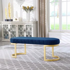 Jocelyn Tufted Roll Arm Entryway Bench, Opal Grey - Walmart.com ...
