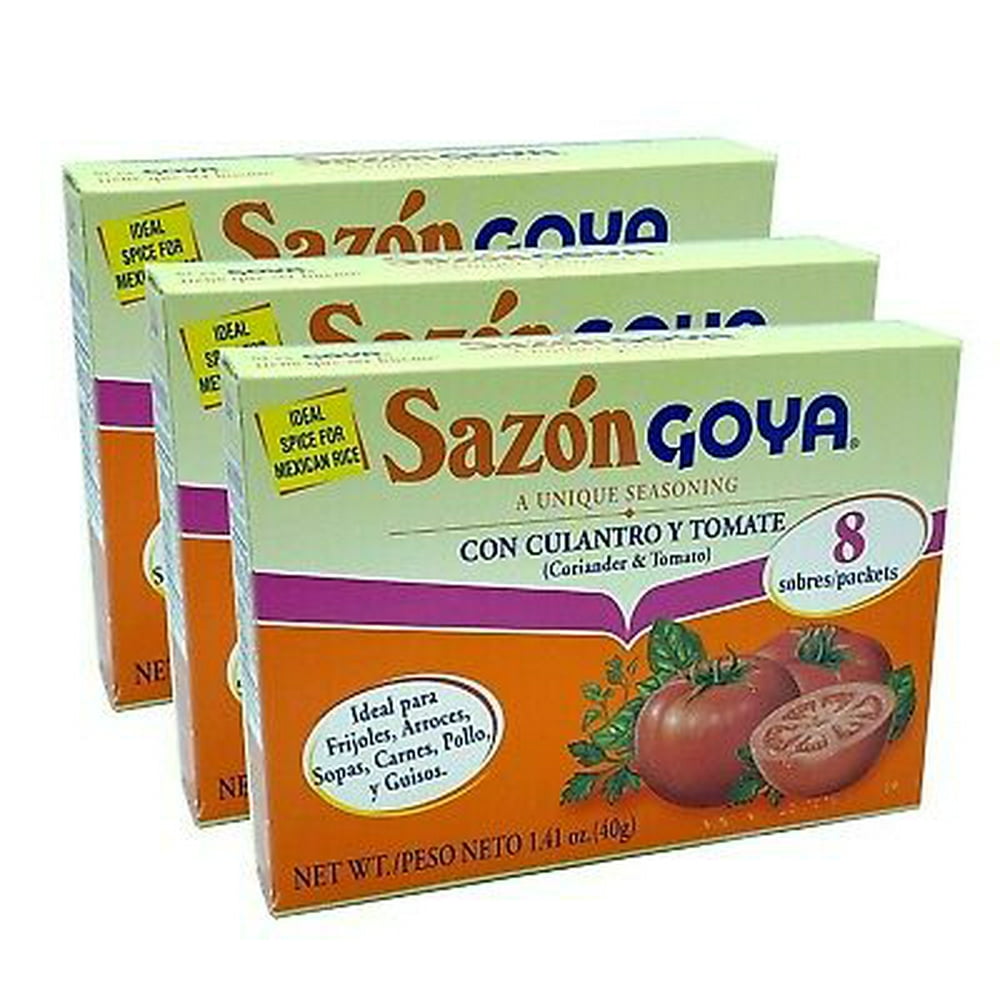 Goya Sazon Con Culantro Y Tomato-Seasoning with Culantro & Tomato 1 ...