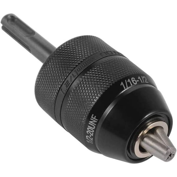 Wekity 2-13mm Capacity Keyless Hand Drill Chuck 1/2-20UNF Mount Quick ...