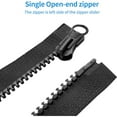 Holzlrgus 2PCS 24 Inch Black Molded Plastic Jacket Zippers, Separating ...