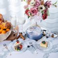 240Pcs Silver Dessert Plates Set, Includes 120 Disposable 6.5" Clear ...
