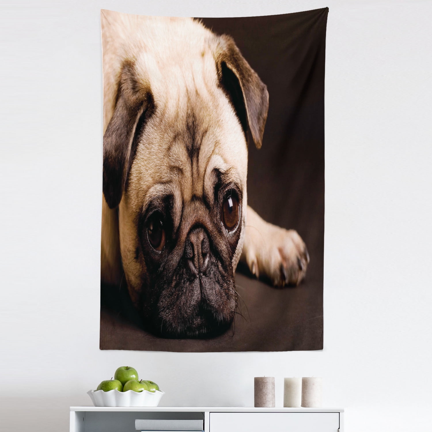 Pug Tapestry, Photograph of a Pet Its Little Paws Pure Bred Dog Image ...