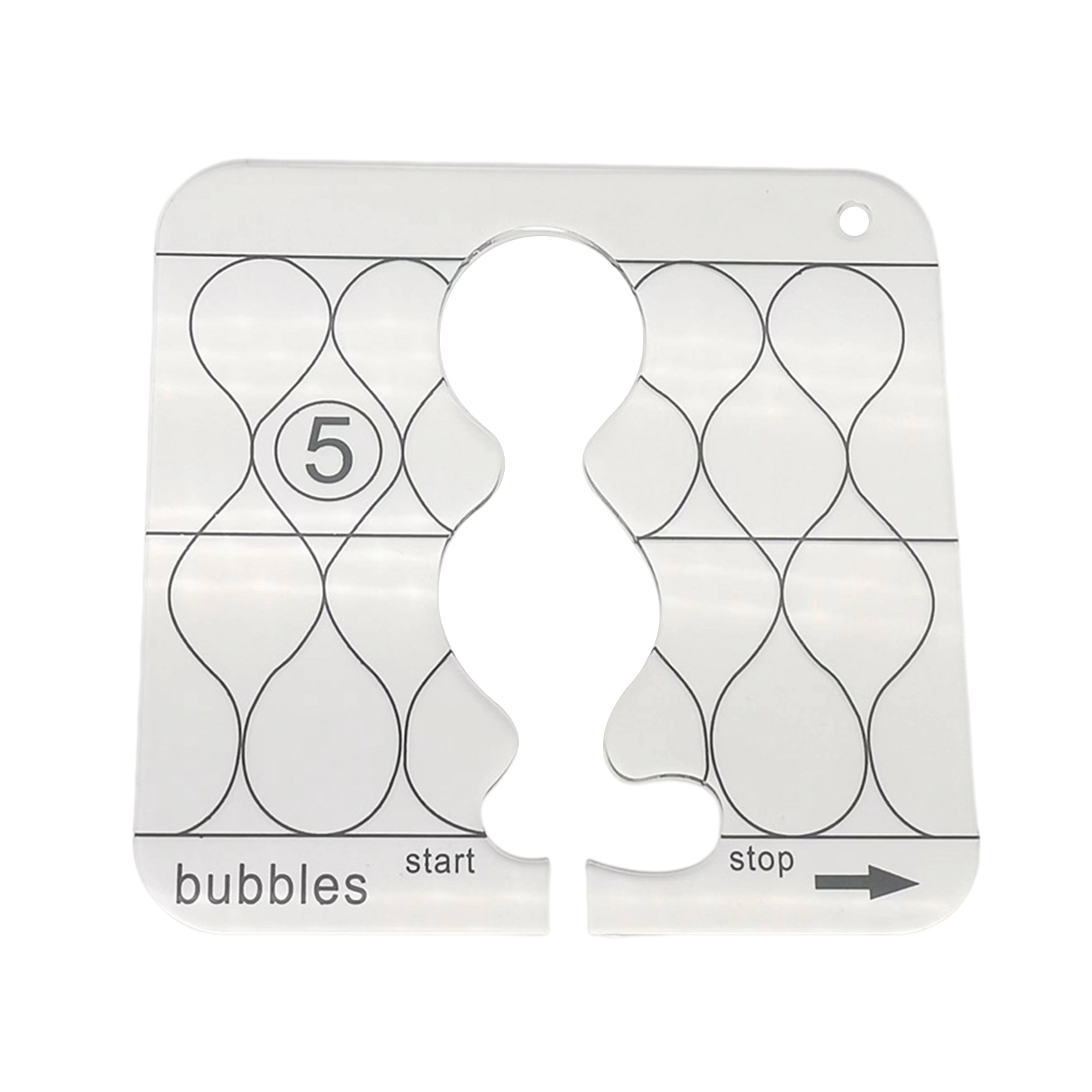 Washranp Free-Motion Acrylic Quilting Template Ruler with Quilting ...