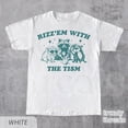 CLOTEX Rizz Em With The Tism Vintage Shirt • Retro 90s Funny Raccoon ...