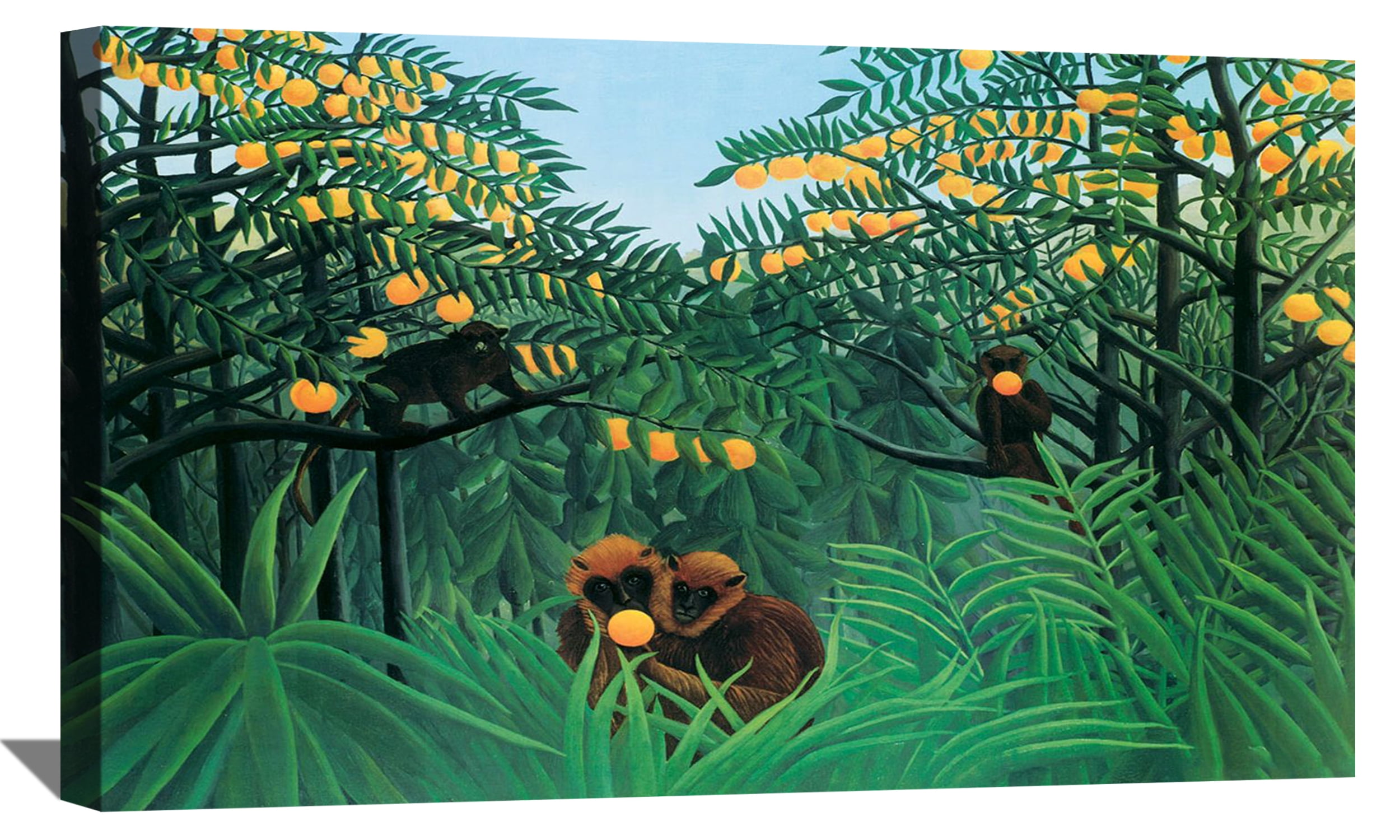 Henri Rousseau Painting Wall Art The Monkeys in the Jungle Framed ...