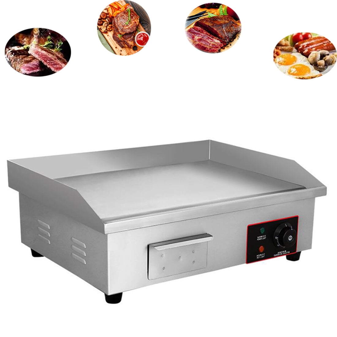 INTBUYING Commercial Electric Flat Cooking Griddle Teppanyaki Maker ...