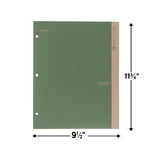 Five Star 100% Recycled 3-Hole Punched 2-Pocket Paper Folder Assorted ...