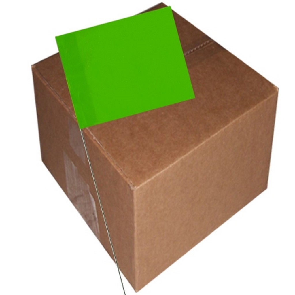 Marking Flags Fluorescent Green 4" X 5" Flag With 21" Wire Staff (1000 ...