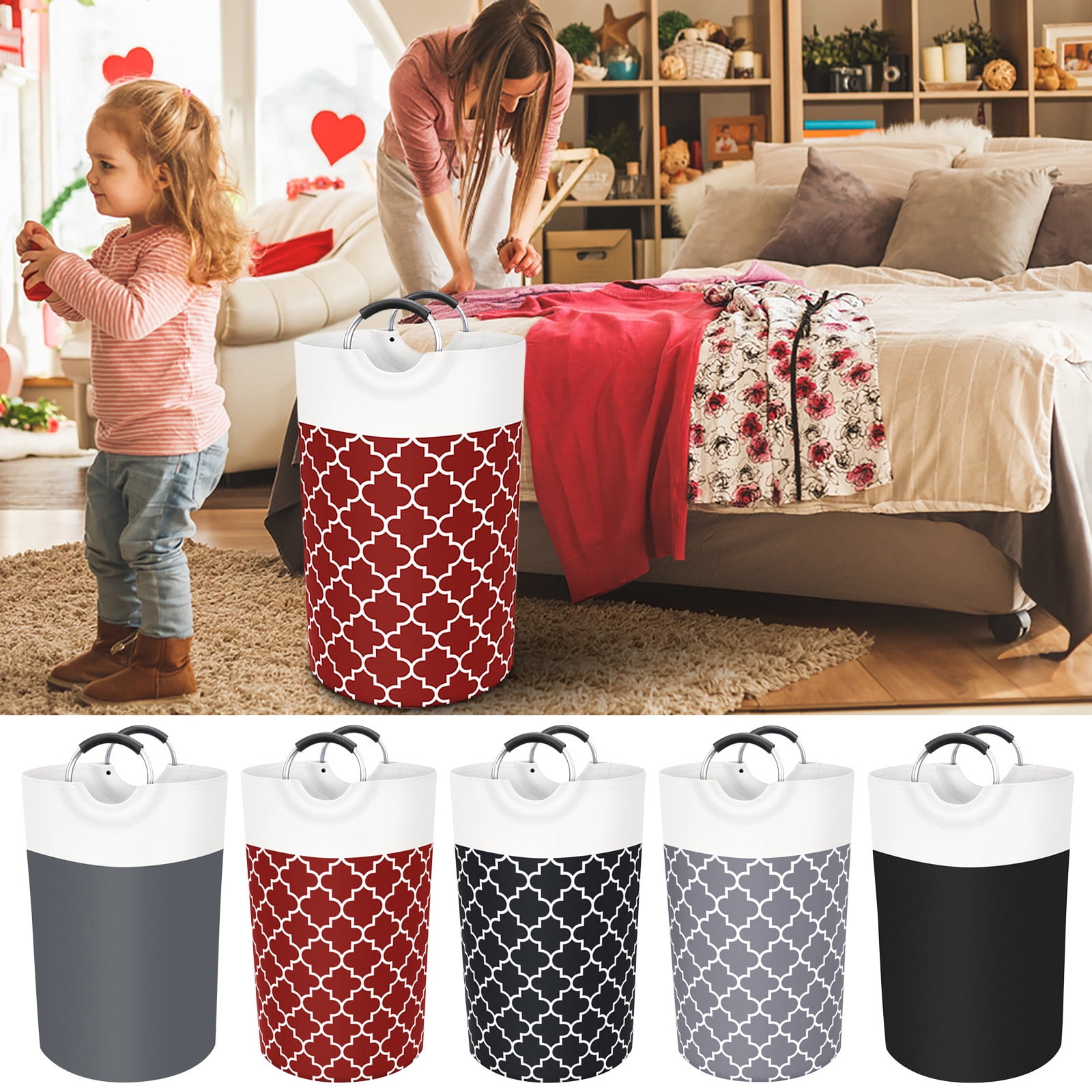 Click here for Vaidha 82l Laundry Basket  Large Laundry Hamper Wi... prices