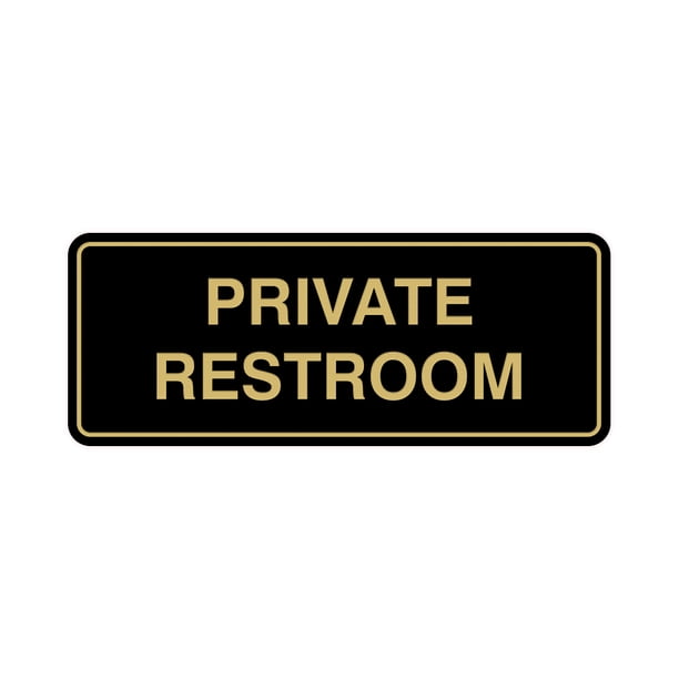 Standard Private Restroom Sign(Black Gold) - Medium - Walmart.com
