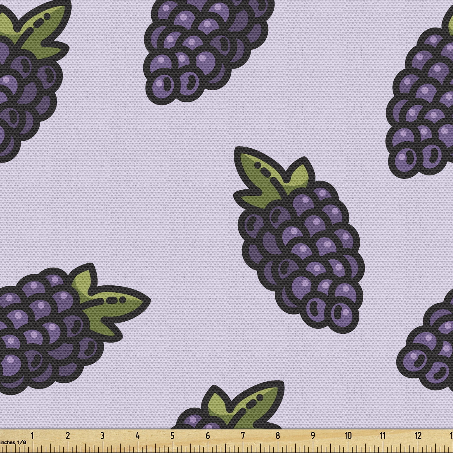 Fruits Fabric by the Yard, Illustration of Summer Raspberries Fresh ...