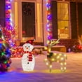 NSESSHome Christmas Snowman Decorations Yard Light Up Snowman Elk ...