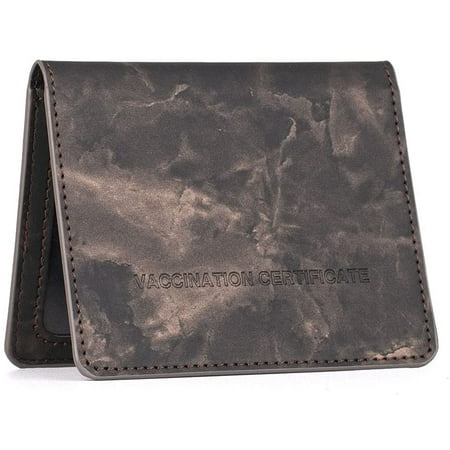 Vaccine Card Protector PU Leather Vaccination Card Wallet, CDC ...