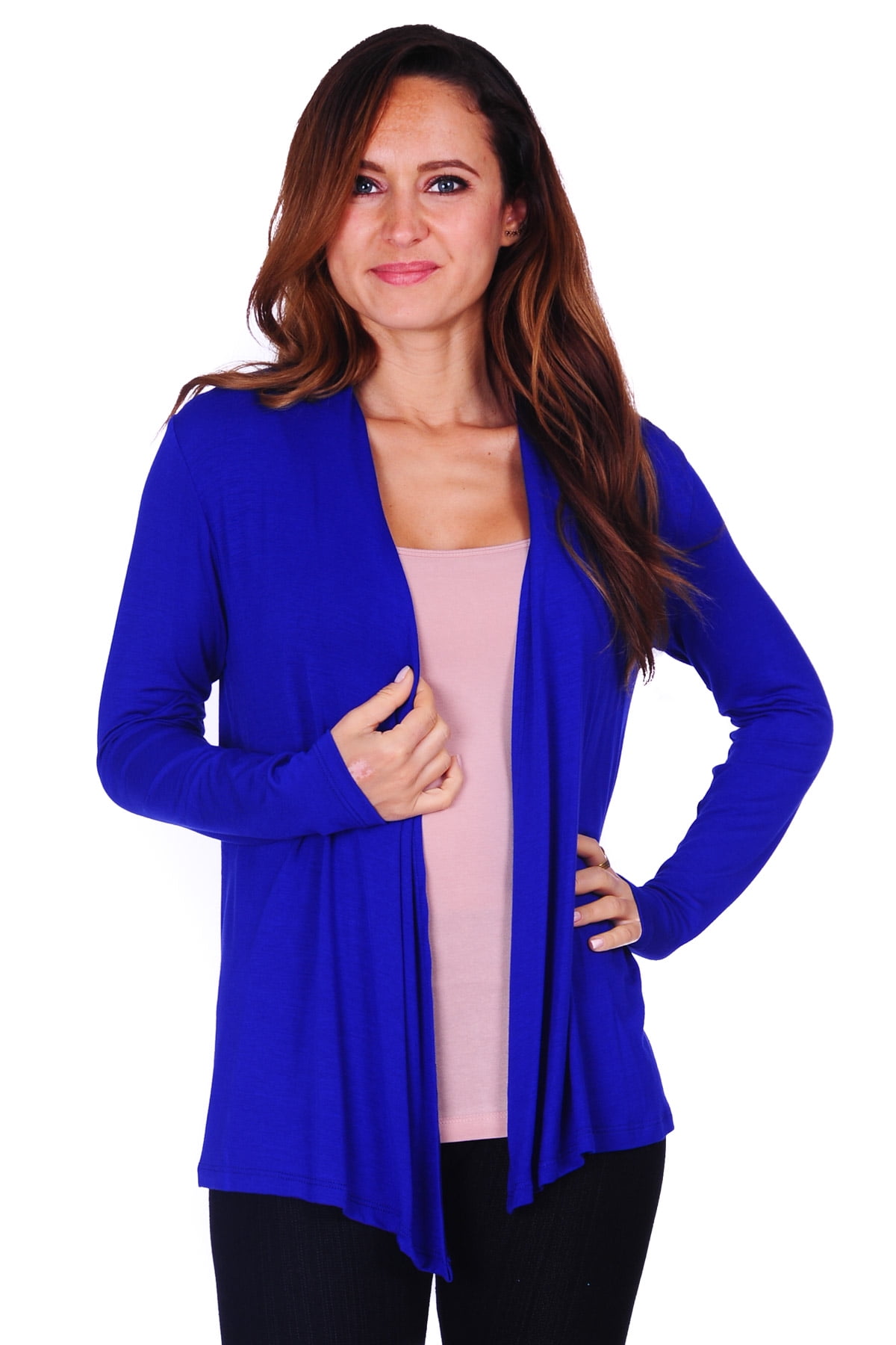 Simply Ravishing Women's Basic Long Sleeve Hip Length Open Drape ...