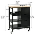 Free Shipping! Dextrus Rolling Kitchen Island with Drawers, 3-Tier ...