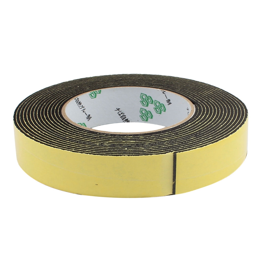 25mm x 2mm Super Strong Single Side EVA Sponge Foam Tape Black 5M Length