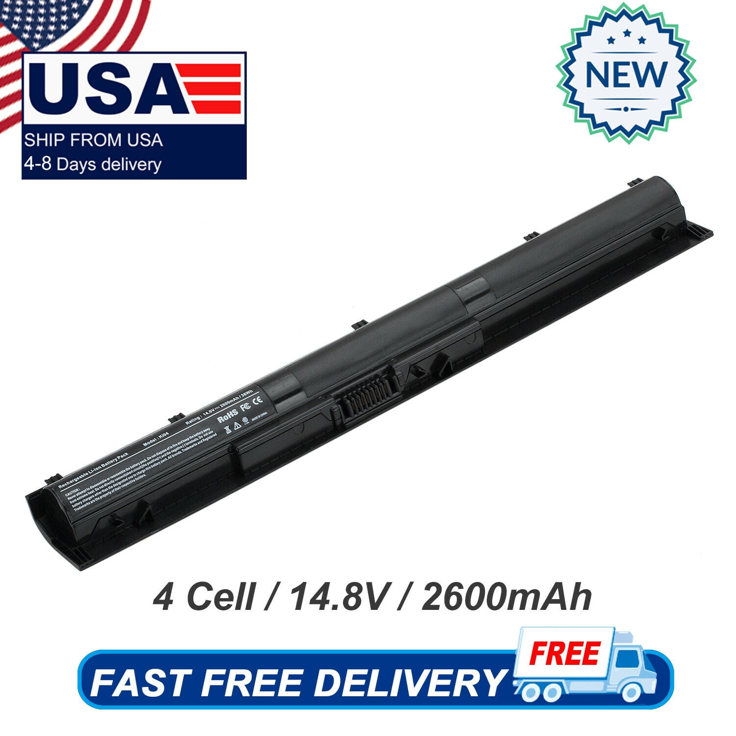 Spare 800049-001 Battery For HP Pavilion KI04 800009-421 HSTNN-LB6S ...