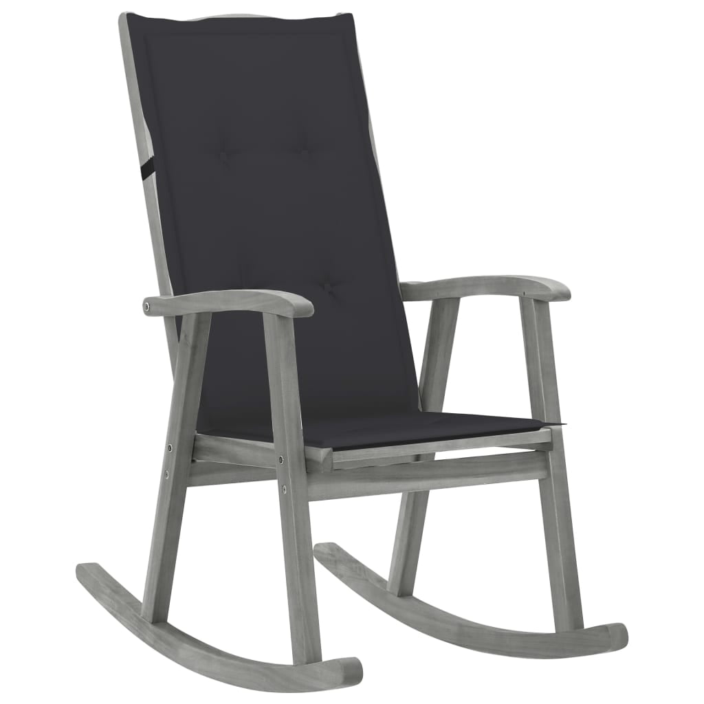 Click here for Vidaxl Rocking Chair With Cushions Grey Solid Acac... prices
