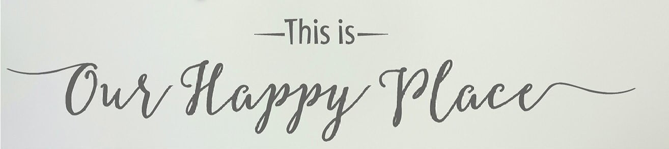 Wall Decor Plus More WDPM3478 'This is Our Happy Place Script' Wall ...