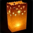 10Pcs White Luminary Bags, Flame Resistant, Stars Design for Wedding ...