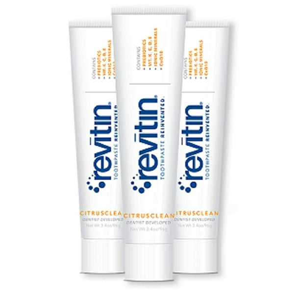 Revitin Natural Toothpaste and Prebiotic Oral Therapy - Pack of 3 ...