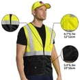 AYKRM 2 Pocket Mesh High Visibility Reflective Safety Vest for men ...