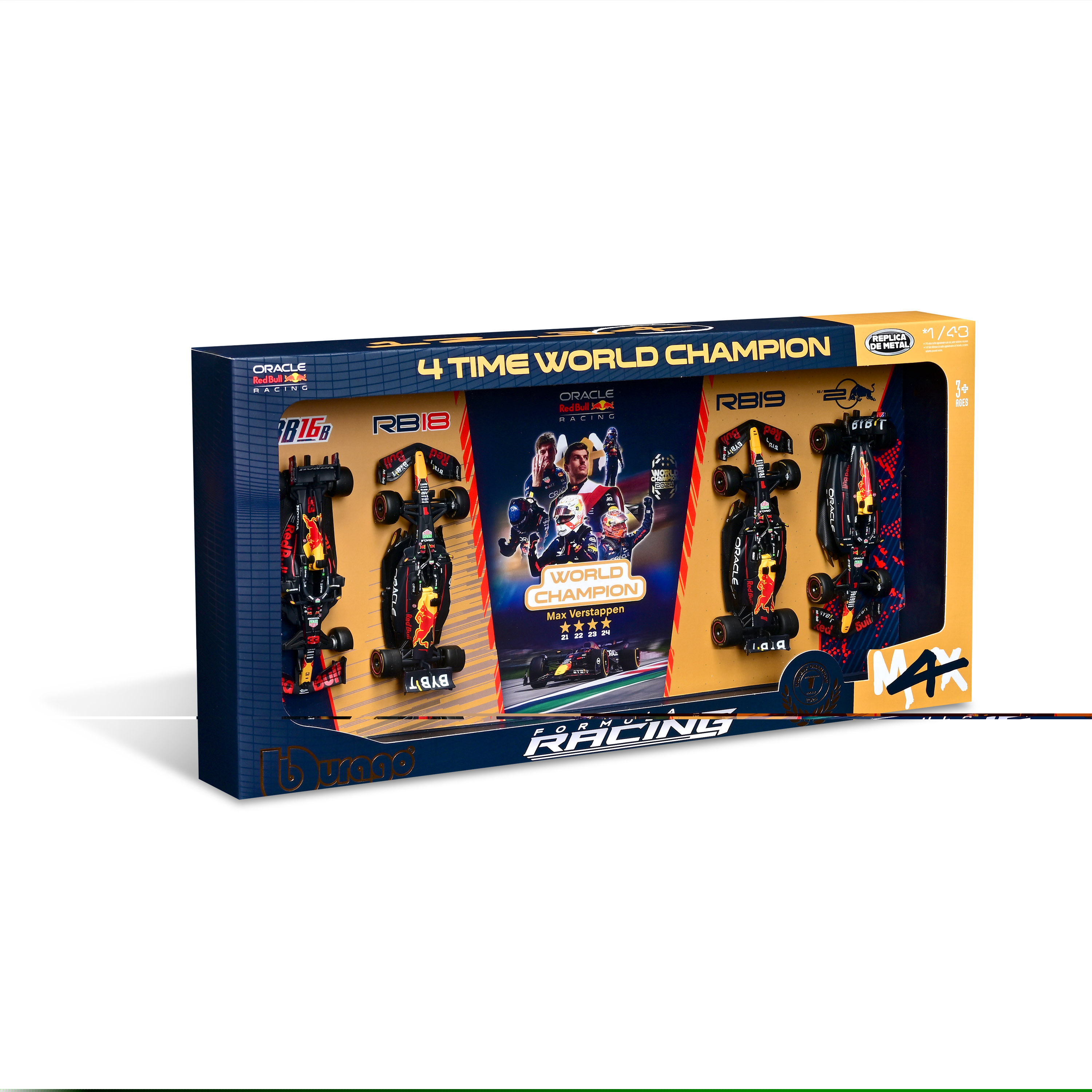 Bburago 1:43 Scale Formula Racing Oracle Red Bull 4 Piece Set - Walmart.com